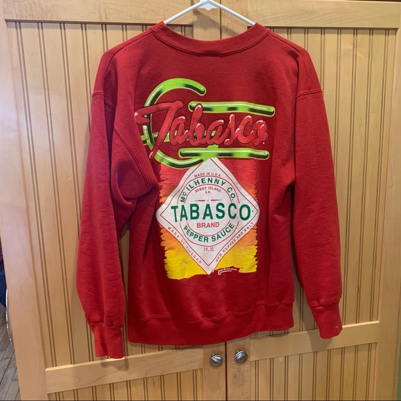 saturday’s hero | Tops | Vintage Tabasco Promo Sweatshirt Double Sided ...